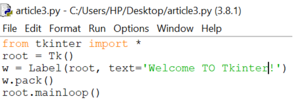 Python GUI Programming With Tkinter - Python Programs