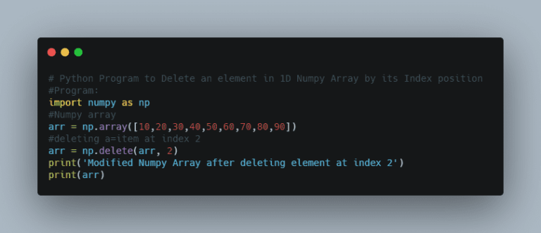 Np delete Remove Items rows columns From Numpy Array How To Delete Rows Columns In A Numpy 