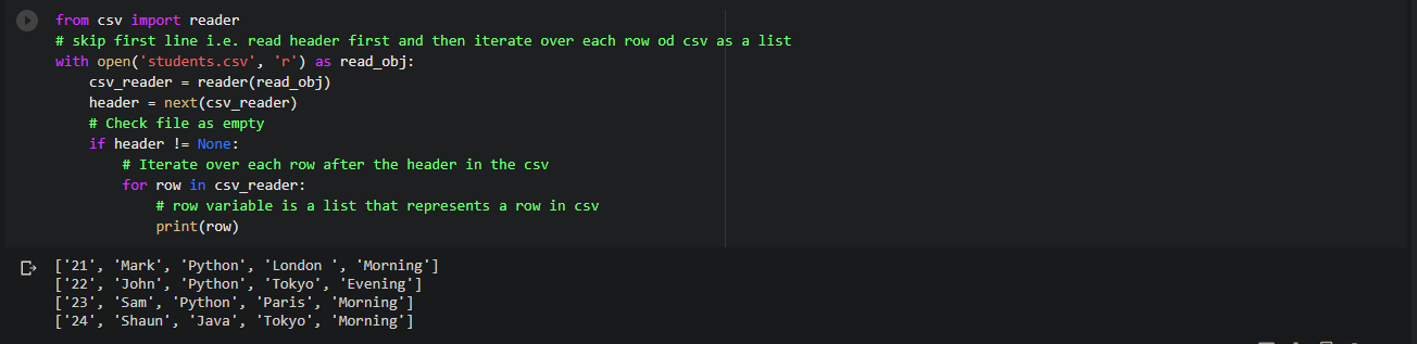 Python Read A CSV File Line By Line With Or Without Header Python Programs 2023 
