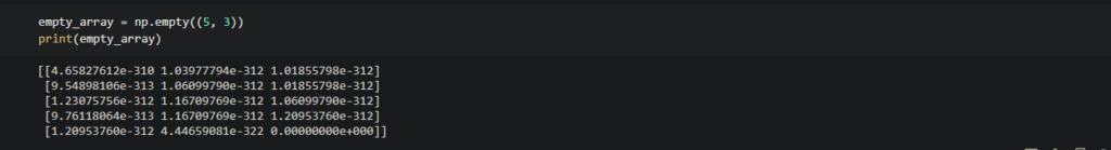 Create An Empty Numpy Array Of Given Length Or Shape And Data Type In 4850