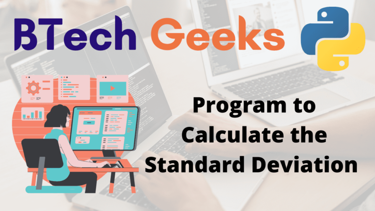 Python Program To Calculate The Standard Deviation Python Programs