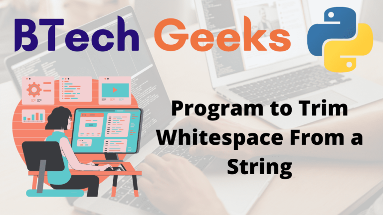 Python Program To Trim Whitespace From A String Python Programs