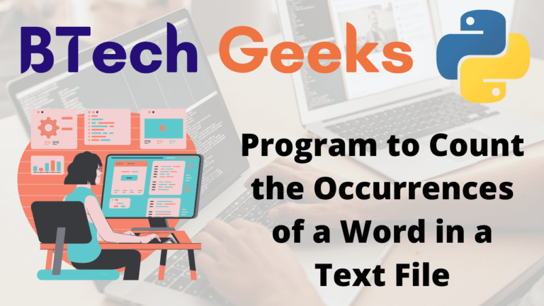 Python Program To Count The Occurrences Of A Word In A Text File 
