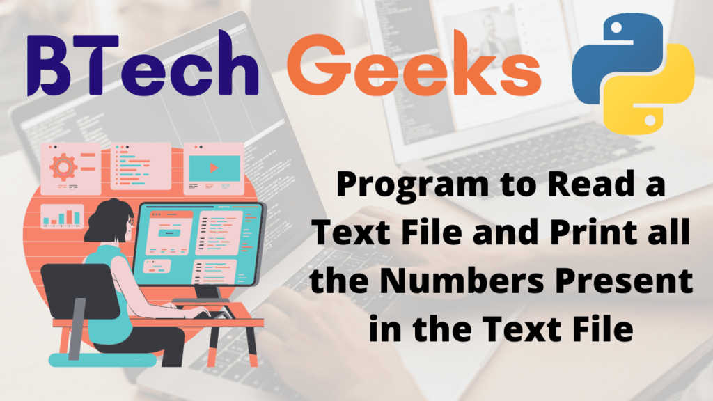 Python Program To Read A Text File And Print All The Numbers Present In The Text File Python 