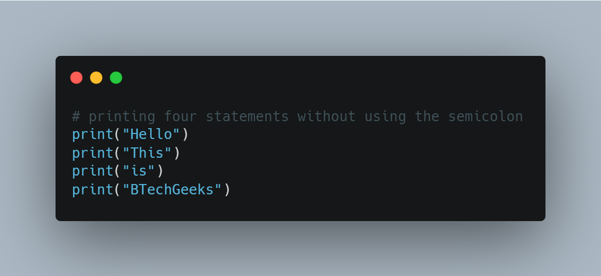 Semicolon in Python | How & Why Python Semicolon is Used? - Python Programs