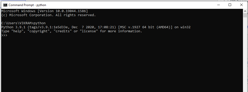 How To Check Version Of Installed Python From Cmd In Windows Python Programs